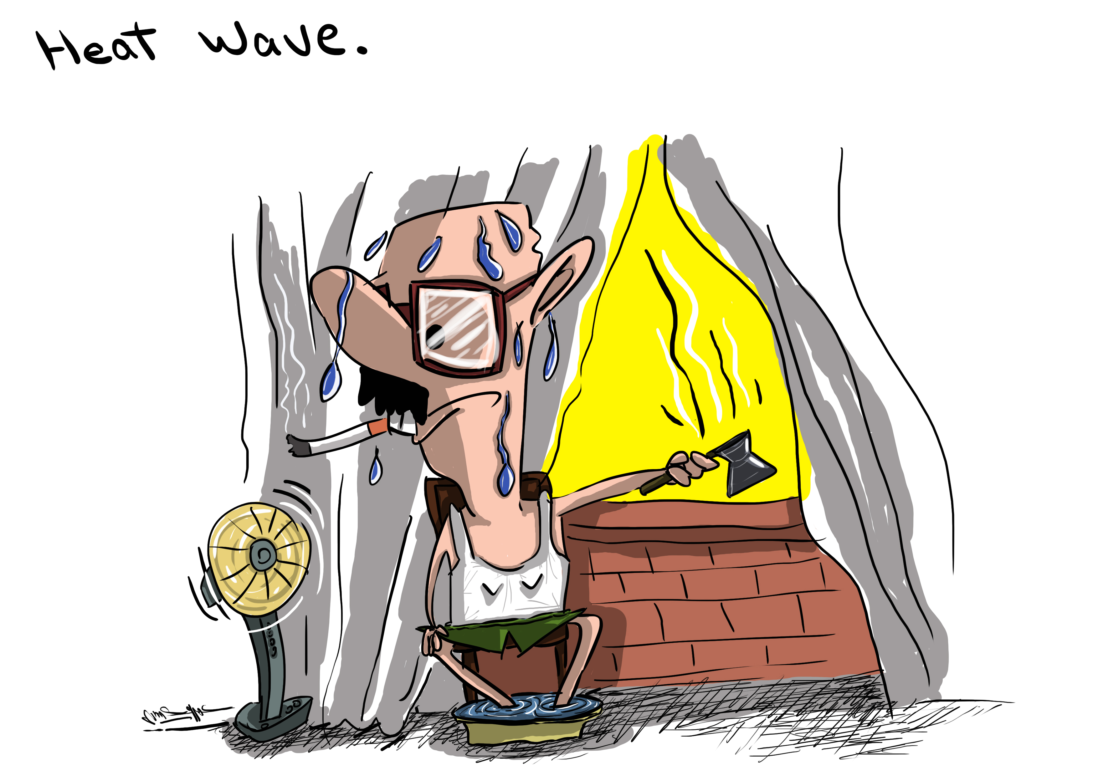 In Cartoon: Heat Wave - Dailynewsegypt