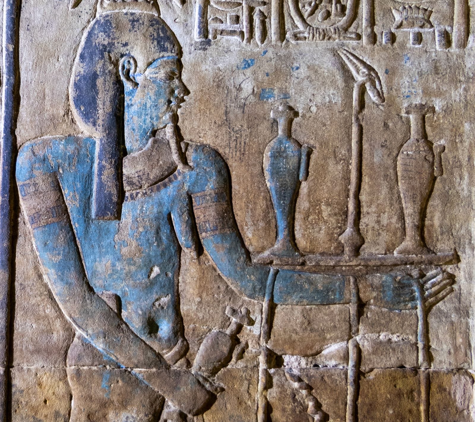Restoration project at Edfu Temple reveals original coloured ...