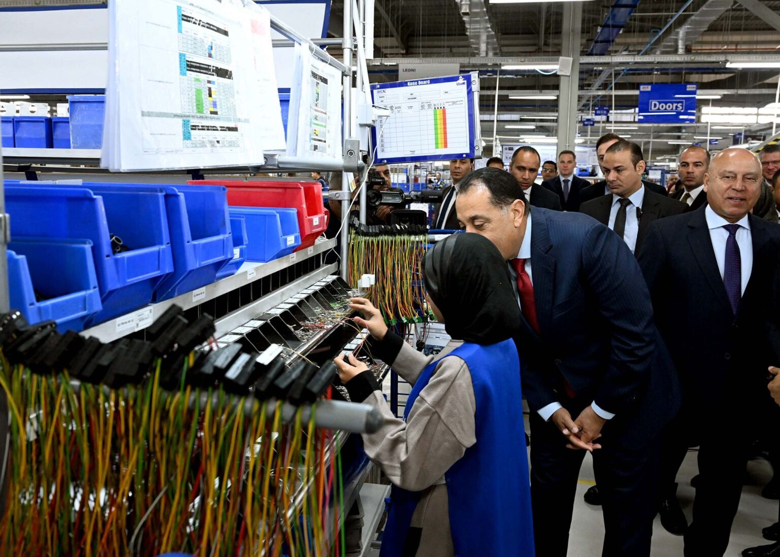 Madbouly inaugurates LEONI Egypt’s expanded wiring harness plant in ...